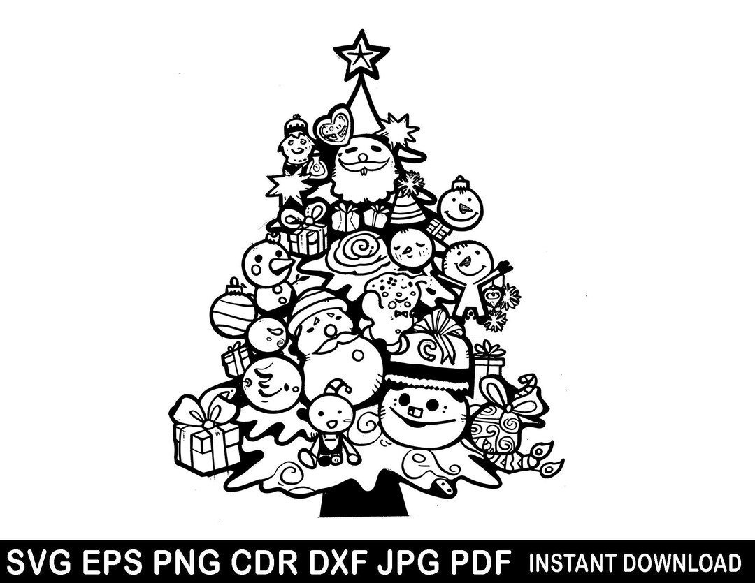 Christmas Tree Svg, Funny Tree Svg, Weird Christmas Tree Cut Files ...