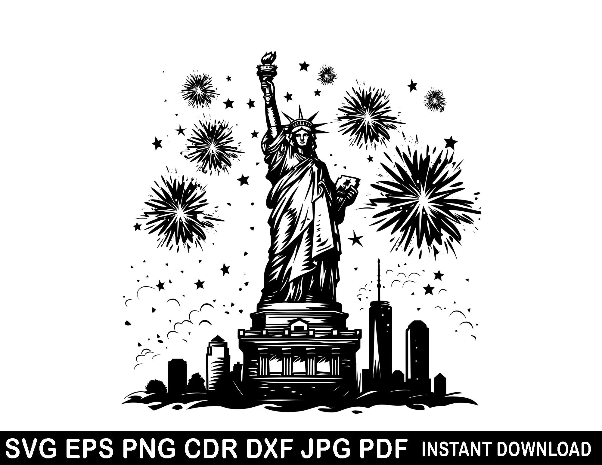 Statue of Liberty Svg, Liberty Silhouette, United States of America ...