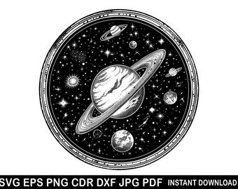 Outer Space Svg, Planet Eps, Galaxy Png, Astronaut Dxf, Solar System ...