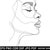 Line Art Woman Svg |lady Face Lineart Svg | Lady Face One Line Svg ...