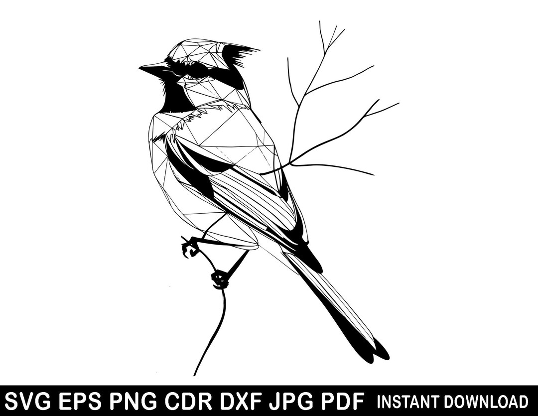 Geometric Bird Svg, Polygonal Animal Png, Bird Laser Cut File, Bird ...