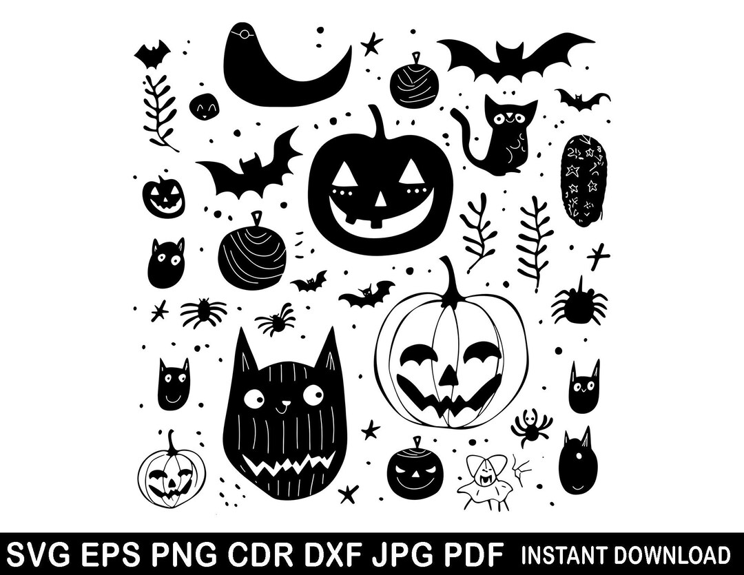 Halloween Smiling Pumpkin Svg Png Dxf Cdr Cricut File, Halloween ...