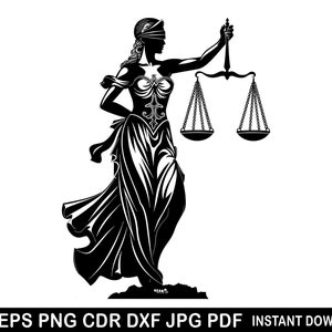 Themis SVG EPS PNG, Themis Decor, Themis Silhouette, Lawyer Design ...