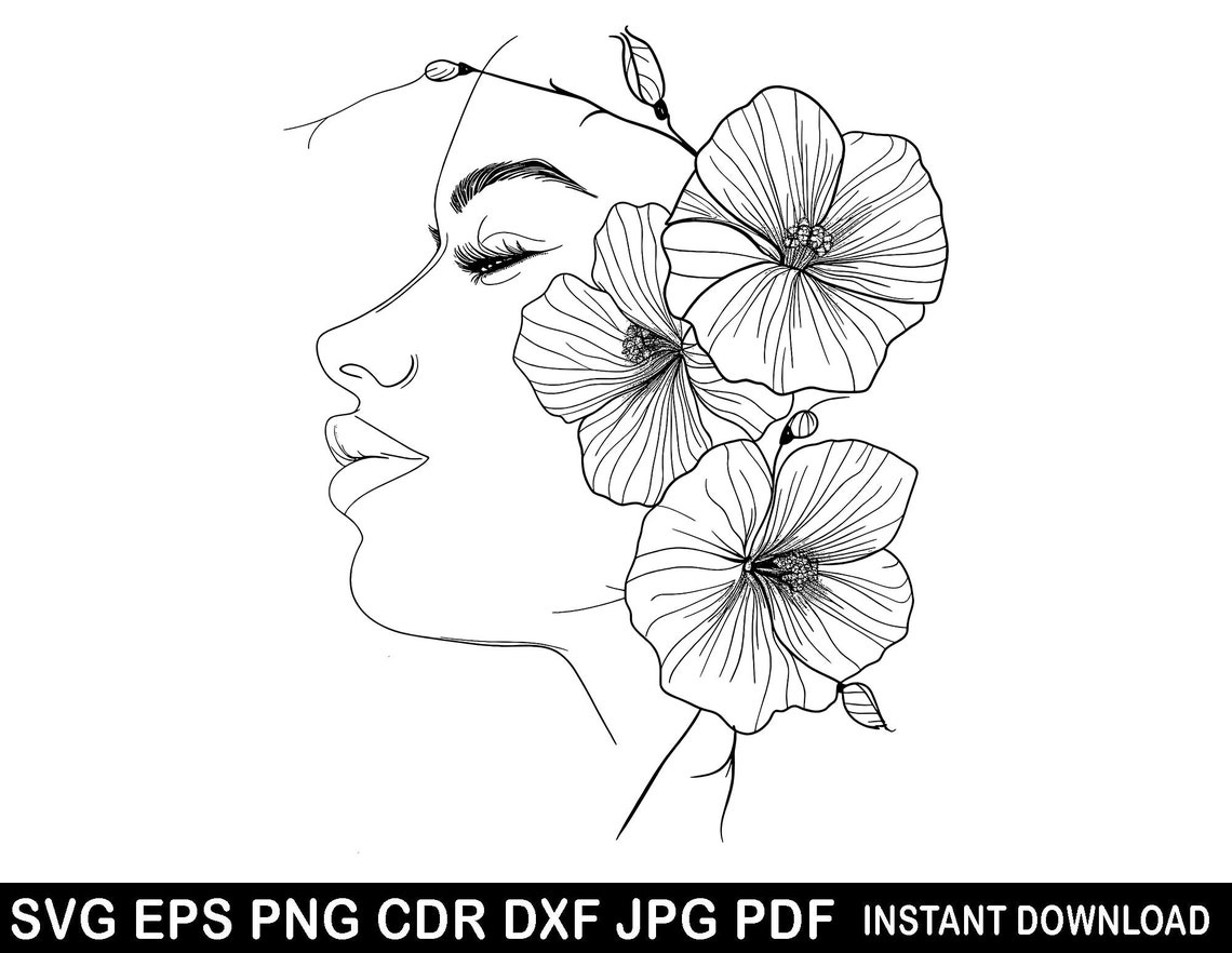 Flower Bride Svg, Bride Eps, Marriage Png, Bride Cut File, Bride ...