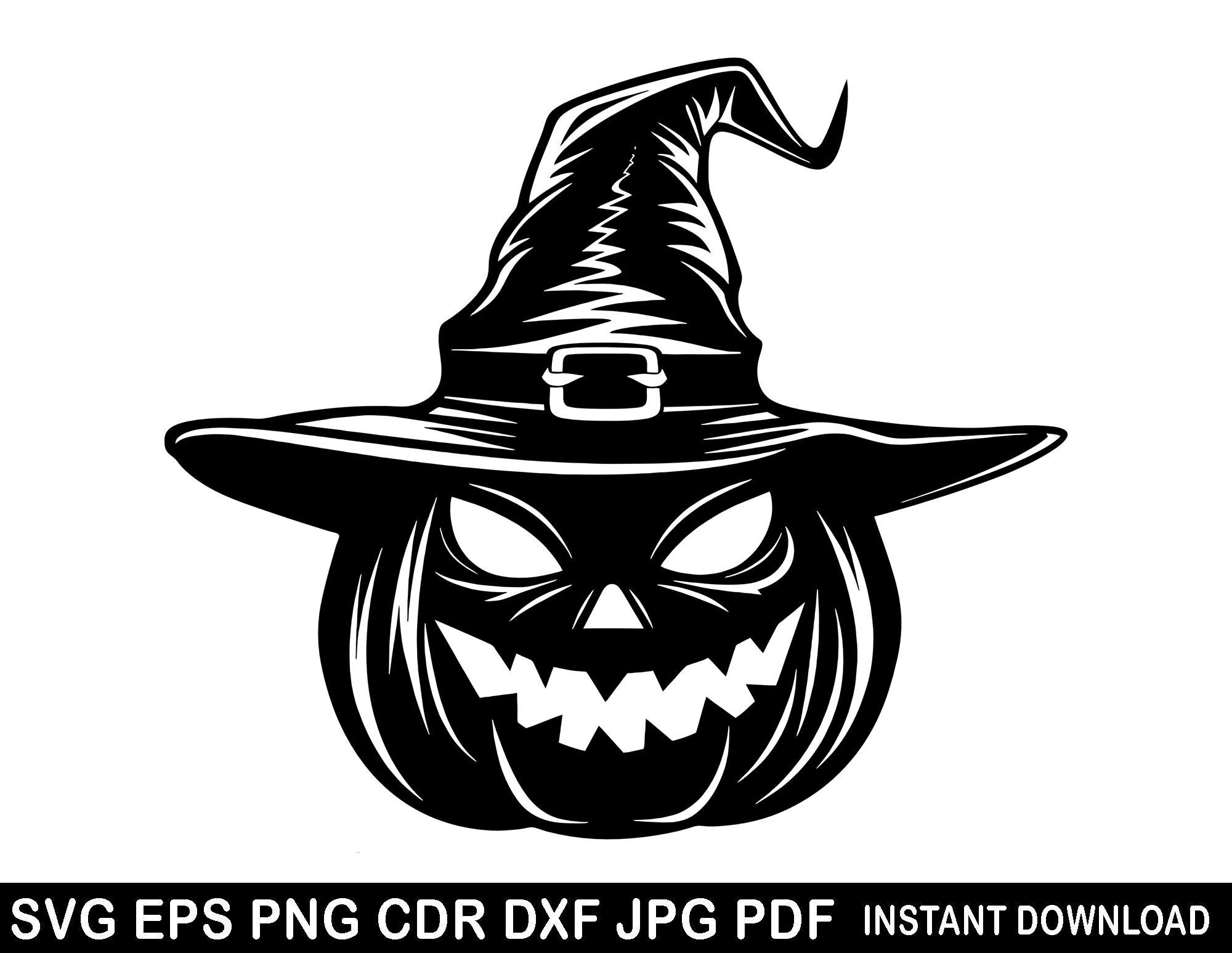Halloween Clipart / Pumpkin Witch Hat Svg / Halloween Svg File ...