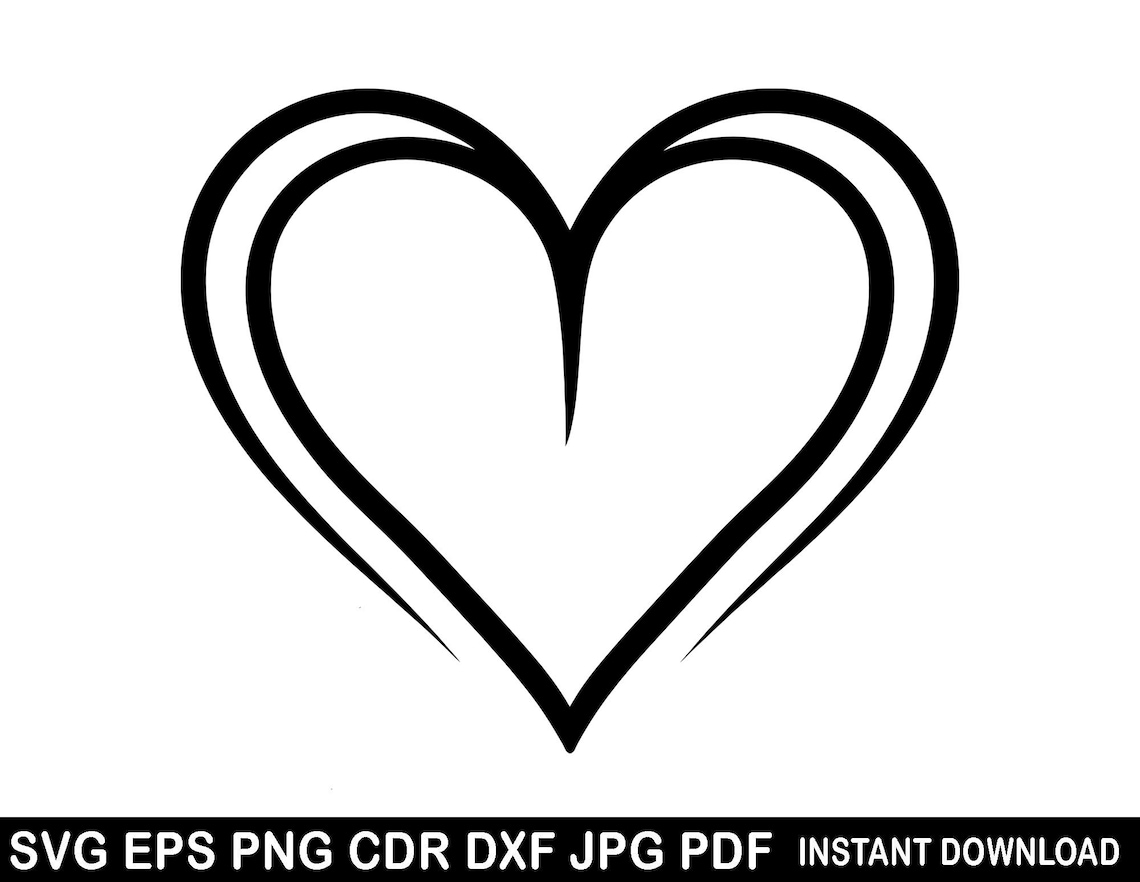 Line Heart Svg, Geometric Heart Png, Love Heart Eps, Heart Sign Logo ...