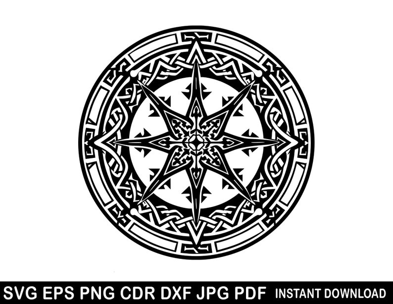 Nordic Valknut Svg, Rune Svg Cutting File, Vegvisir Clip Art, Nordic ...