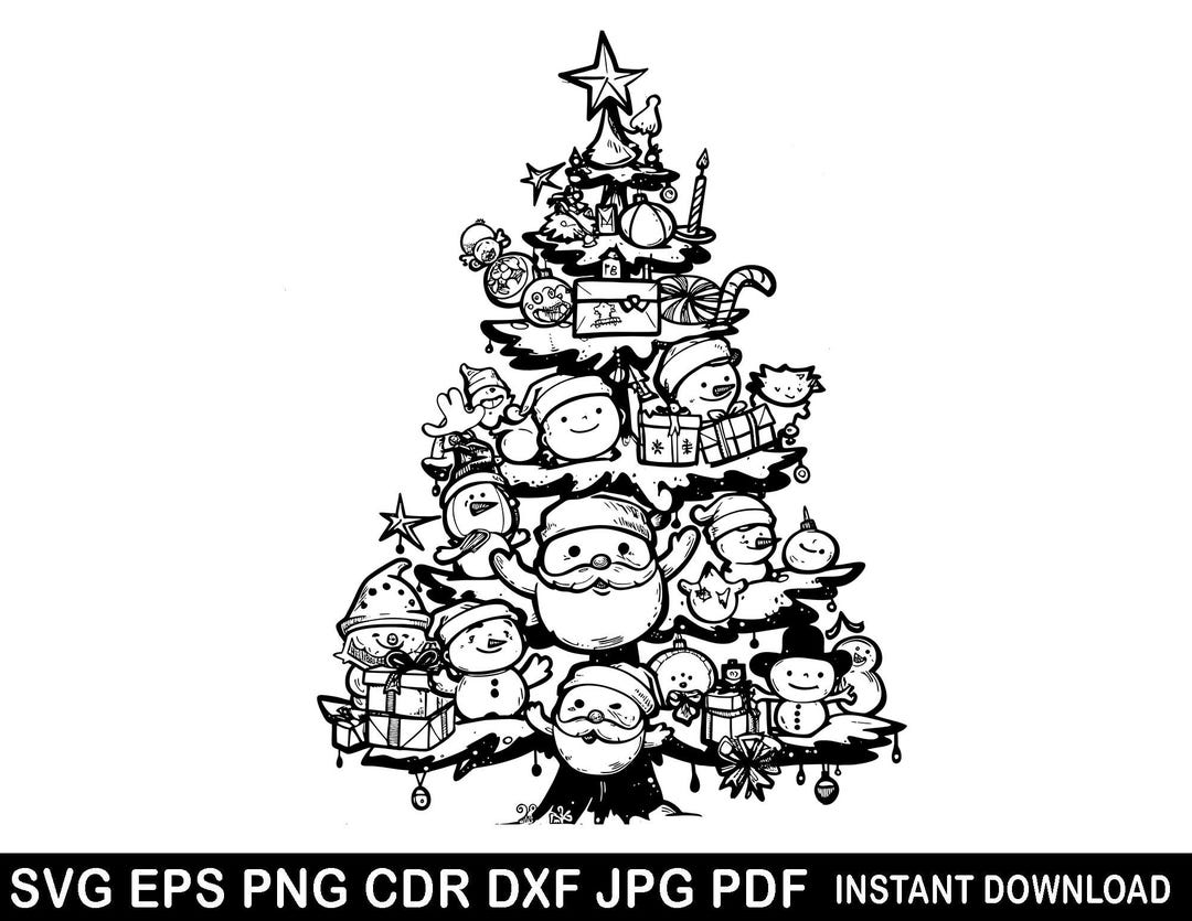 Christmas Tree Svg, Funny Tree Svg, Christmas Time Cut Files, Christmas ...