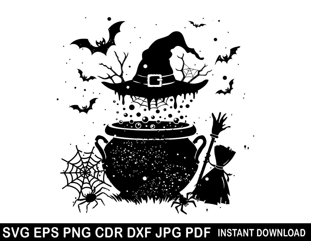 Witch Cauldron Svg, Cauldron Potion PNG, Cauldron Clipart, Halloween ...