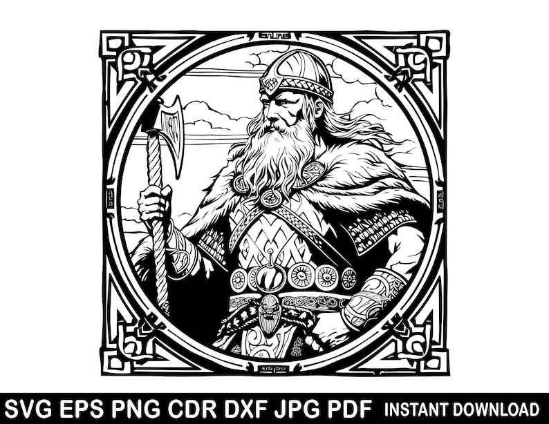 Viking Logo, Viking Svg, Scandinavian Decor, North Silhouette, Warlord ...