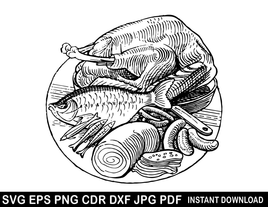 Meat Fish Beef Anchovies Chicken Dried Meat Steak Kitchen Cooking Chef ...