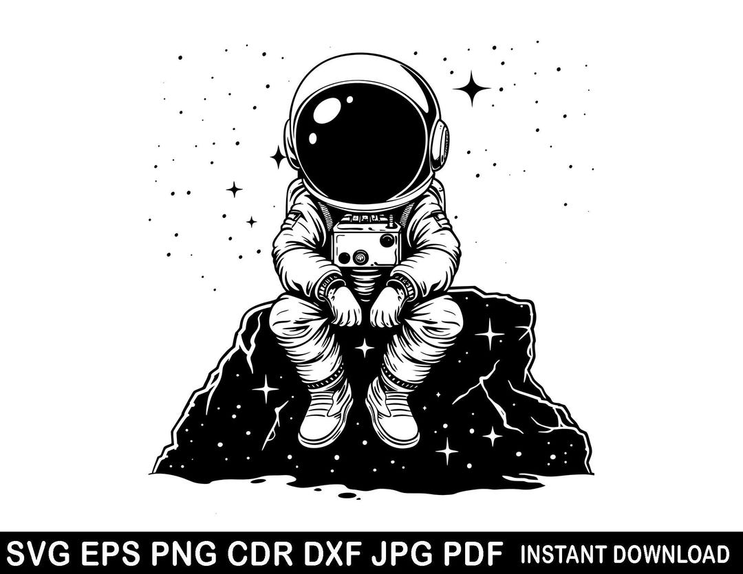Starship Alien Space Galaxy Moon Night Star Astronauts Cosmonaut Svg ...