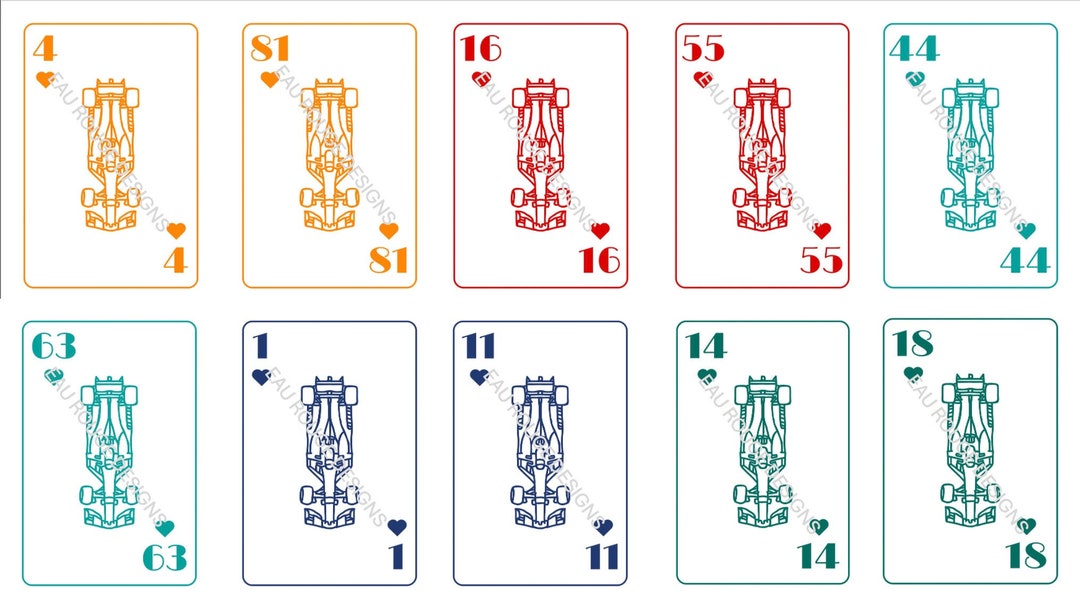 Minimalistic Formula 1 Playing Card Poster - Etsy