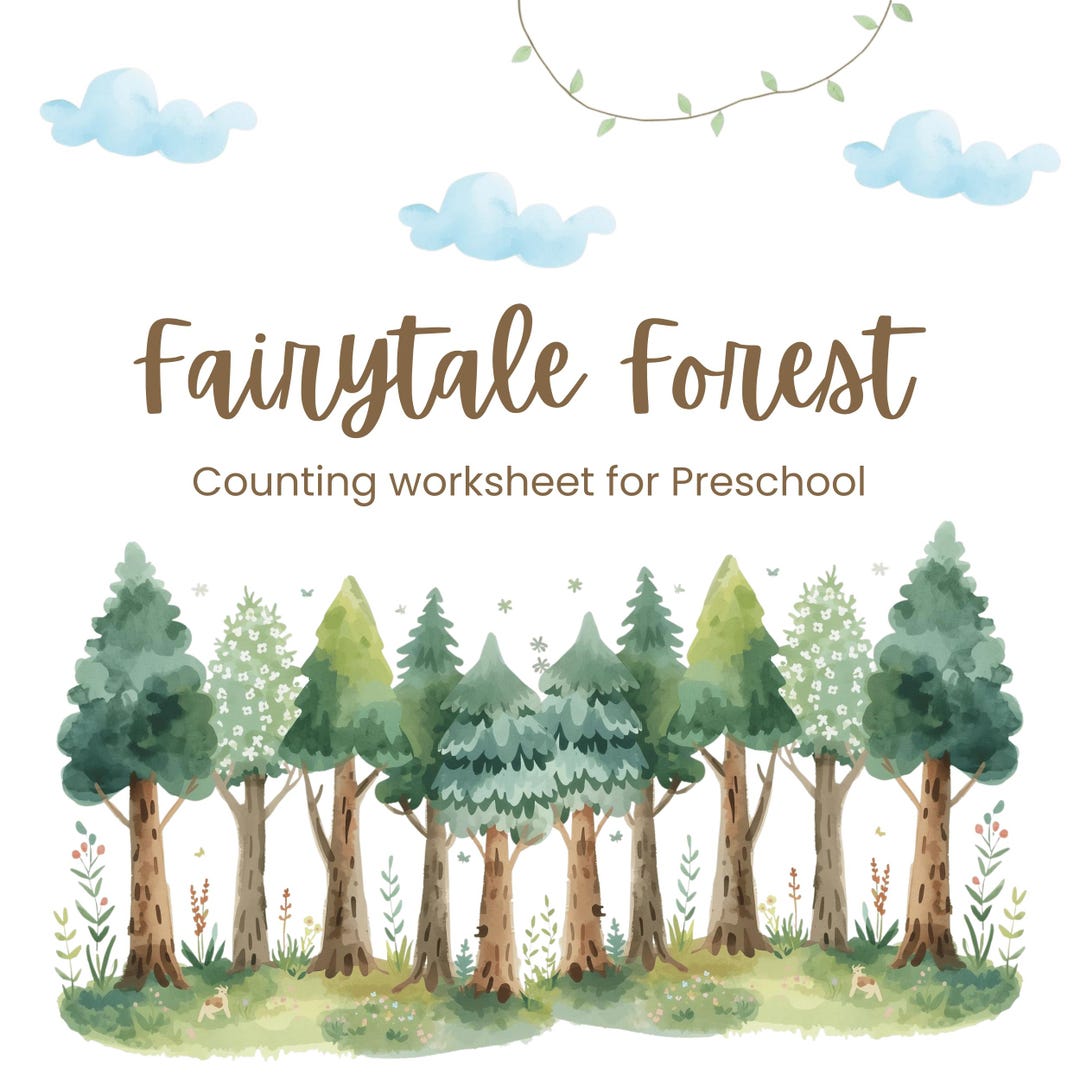 Fairytale Counting Worksheets for Preschool | Printable Math Activities ...