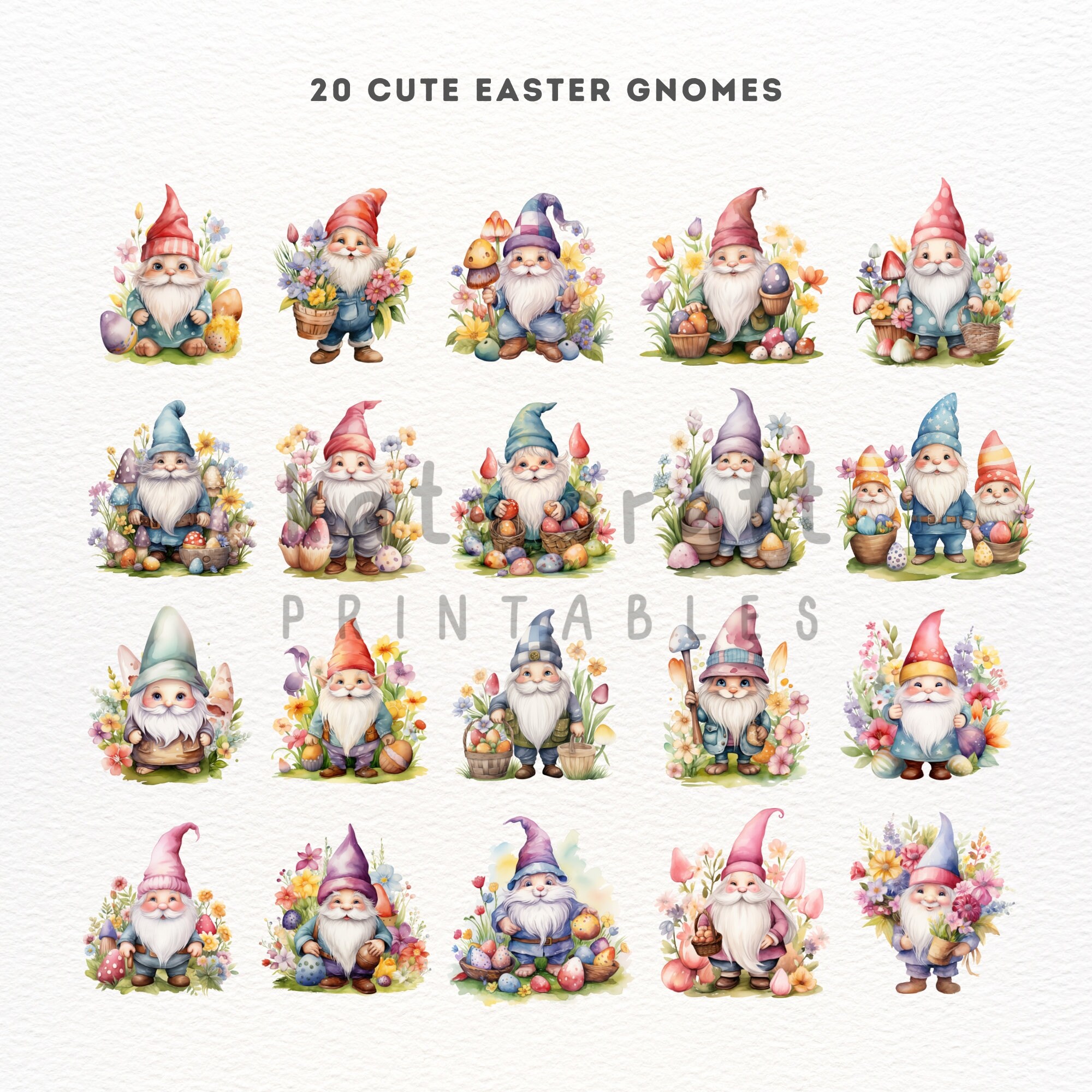 Easter Mega Bundle Clipart, Watercolor Easter Clipart, Spring Clipart ...