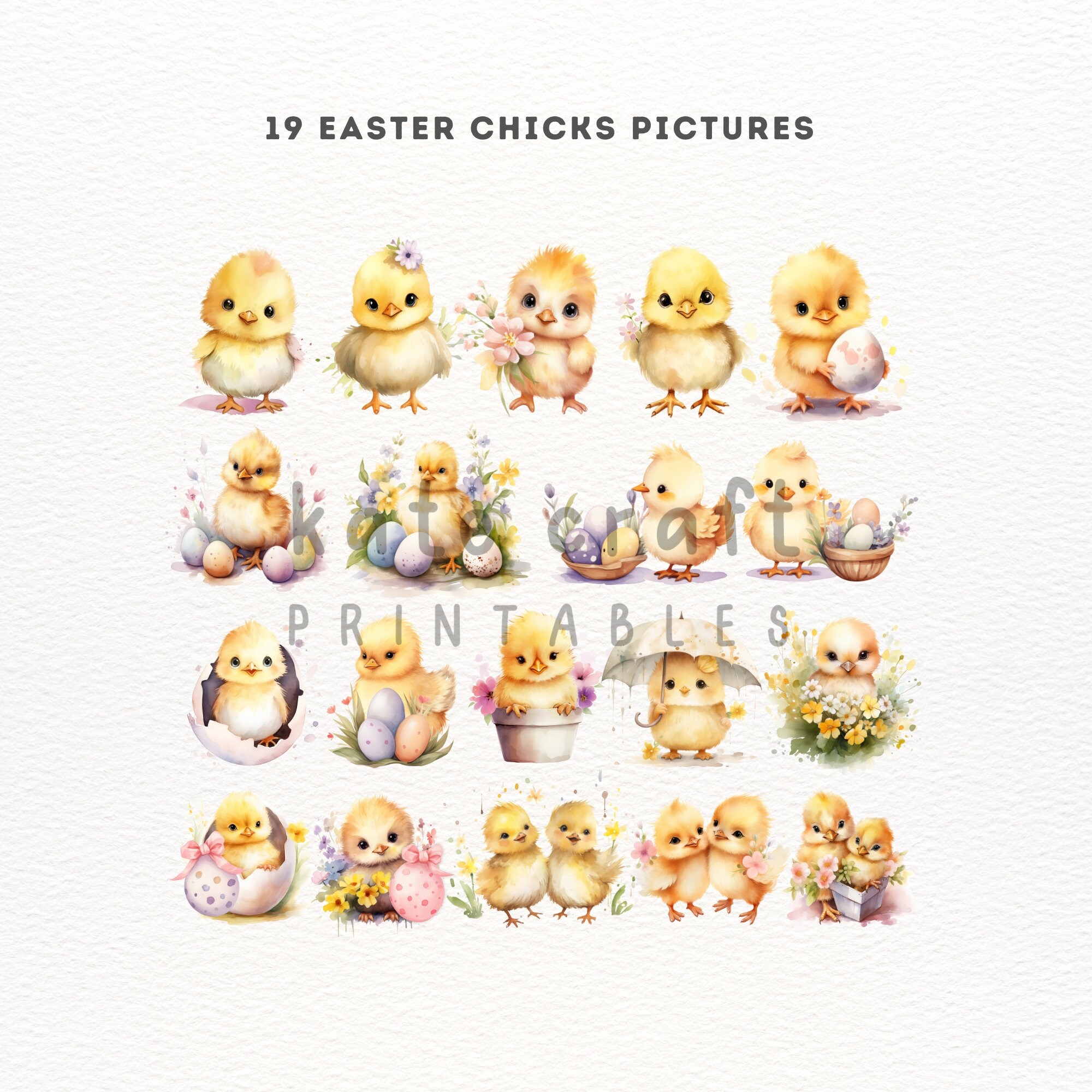 Easter Mega Bundle Clipart, Watercolor Easter Clipart, Spring Clipart ...