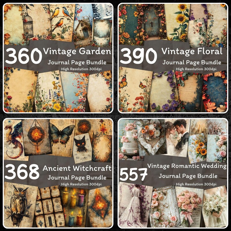 20,000+ Journal Page & Digital Paper Mega Bundle: 34 Themes (digital ...