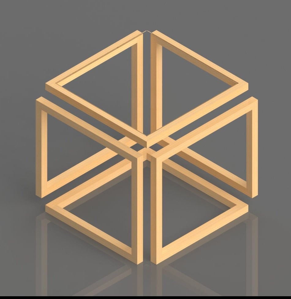 Infinity Cube Coffee Table Wood and Weldment DIY Files 2 in 1 - Etsy