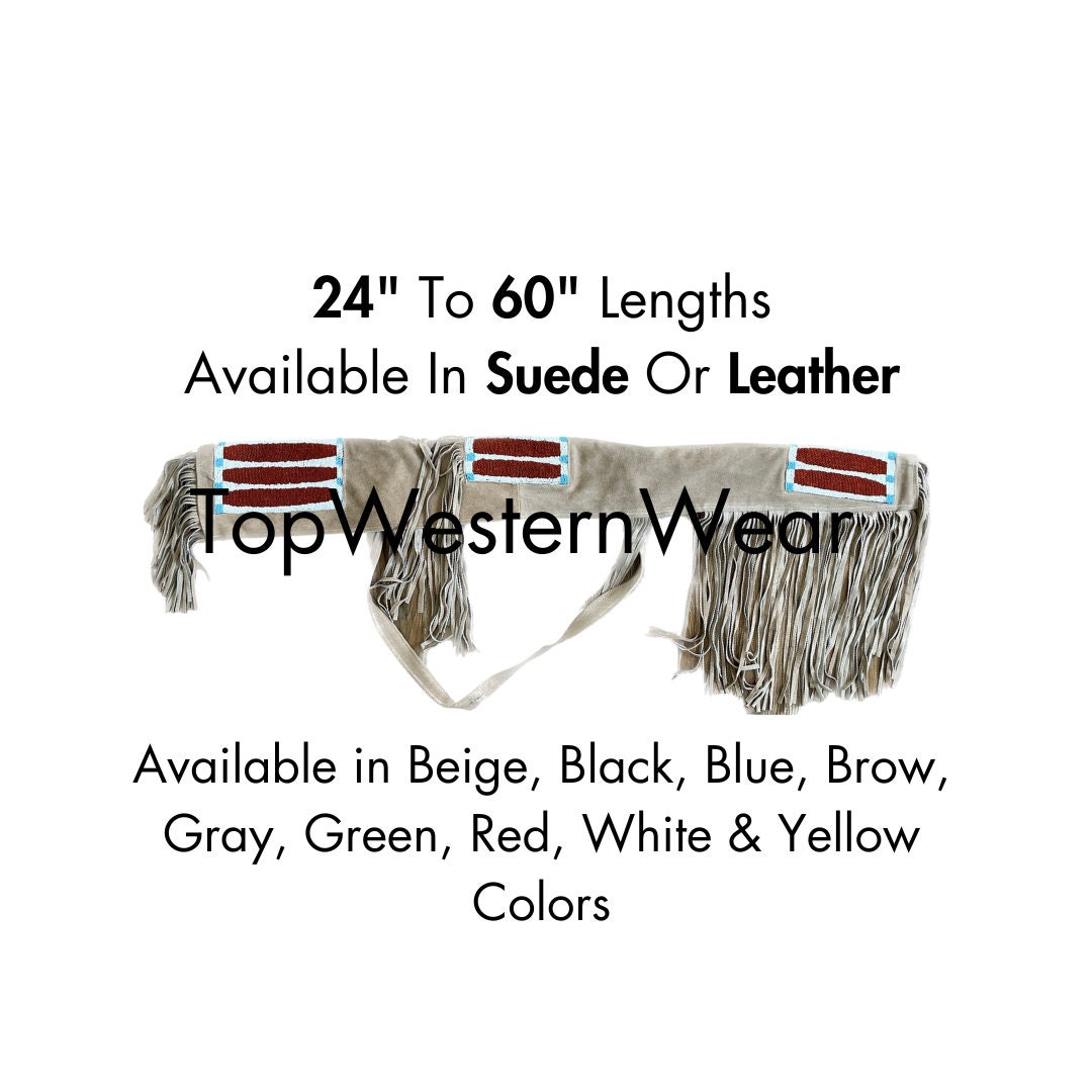 24-60 Beaded Suede Rifle Sleeve Native American Indian Fringes Gun ...