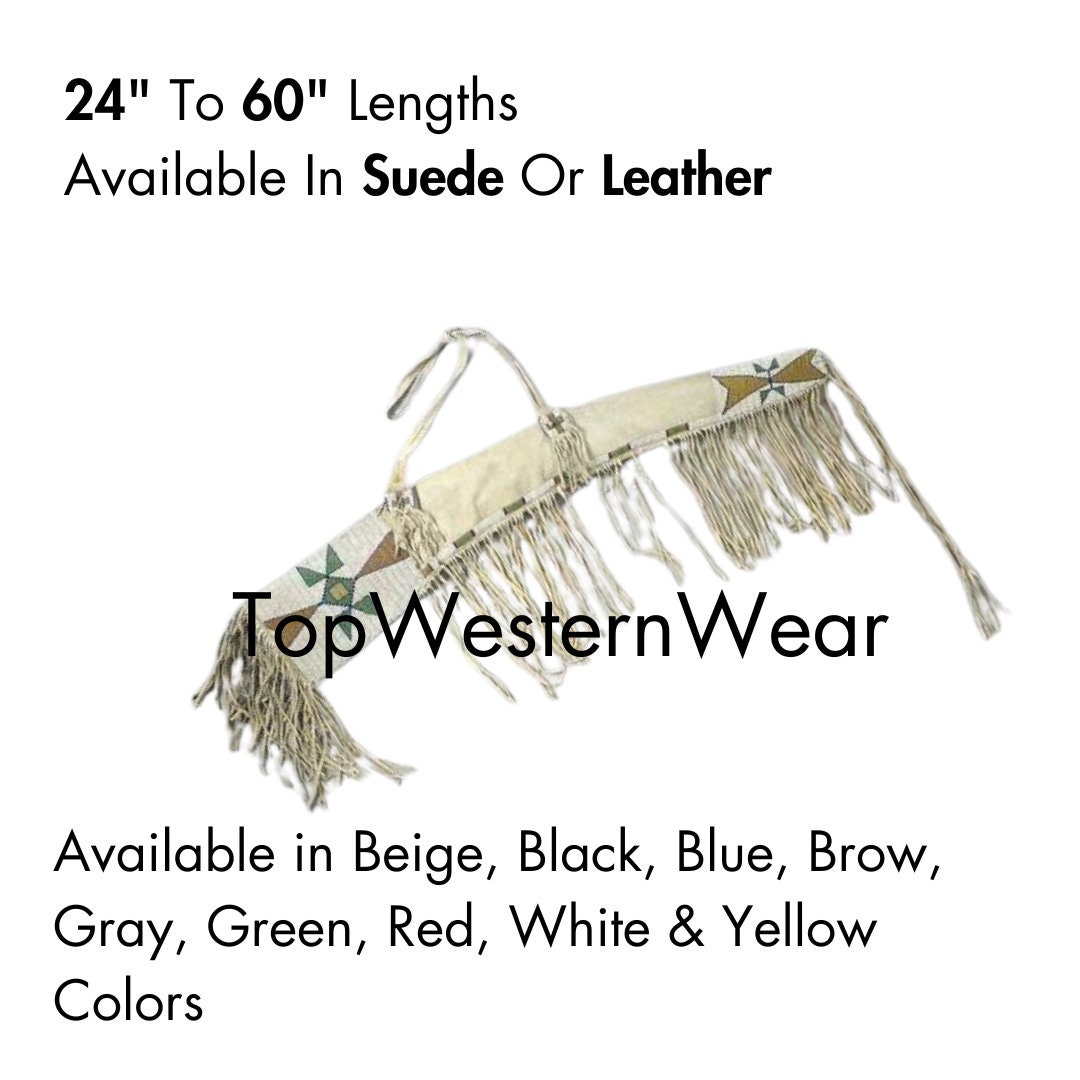 2460 Gun Covers Native American Indian Fringed Beaded Rifle Cover ...