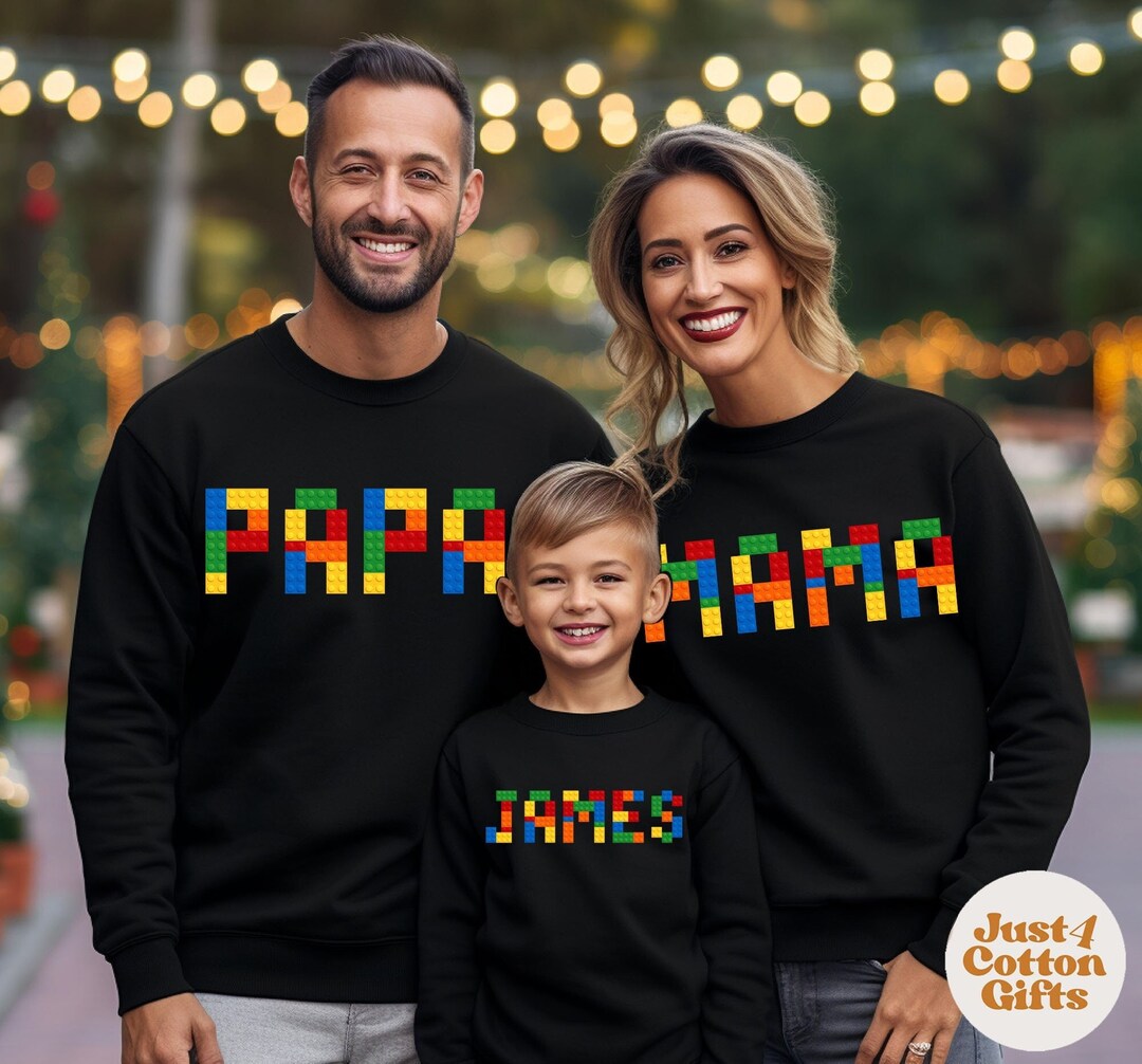 Bricks Family Matching Sweaters, Family Sweatshirt, Mom Dad Kid Baby ...