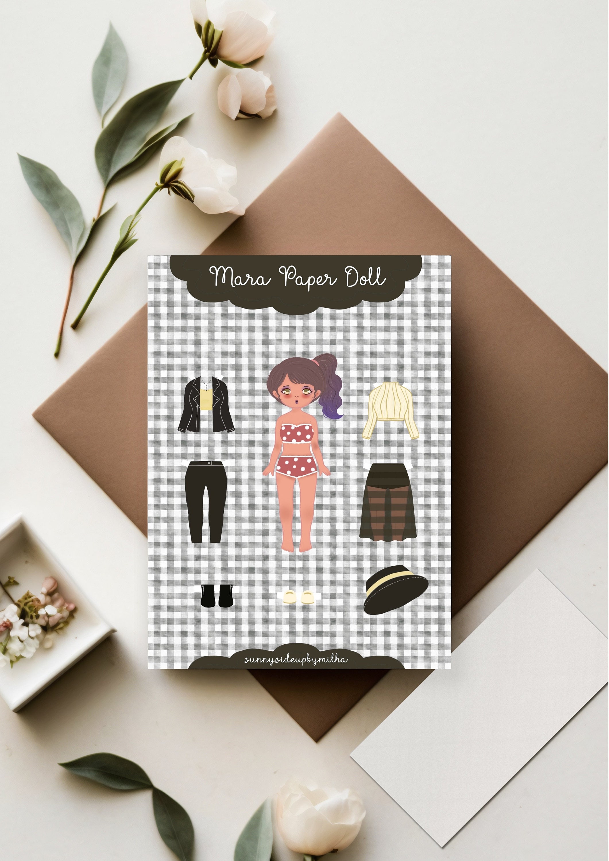 Printable Cute Paper Doll Kawaii Korean Paper Doll Pretty Dress up ...