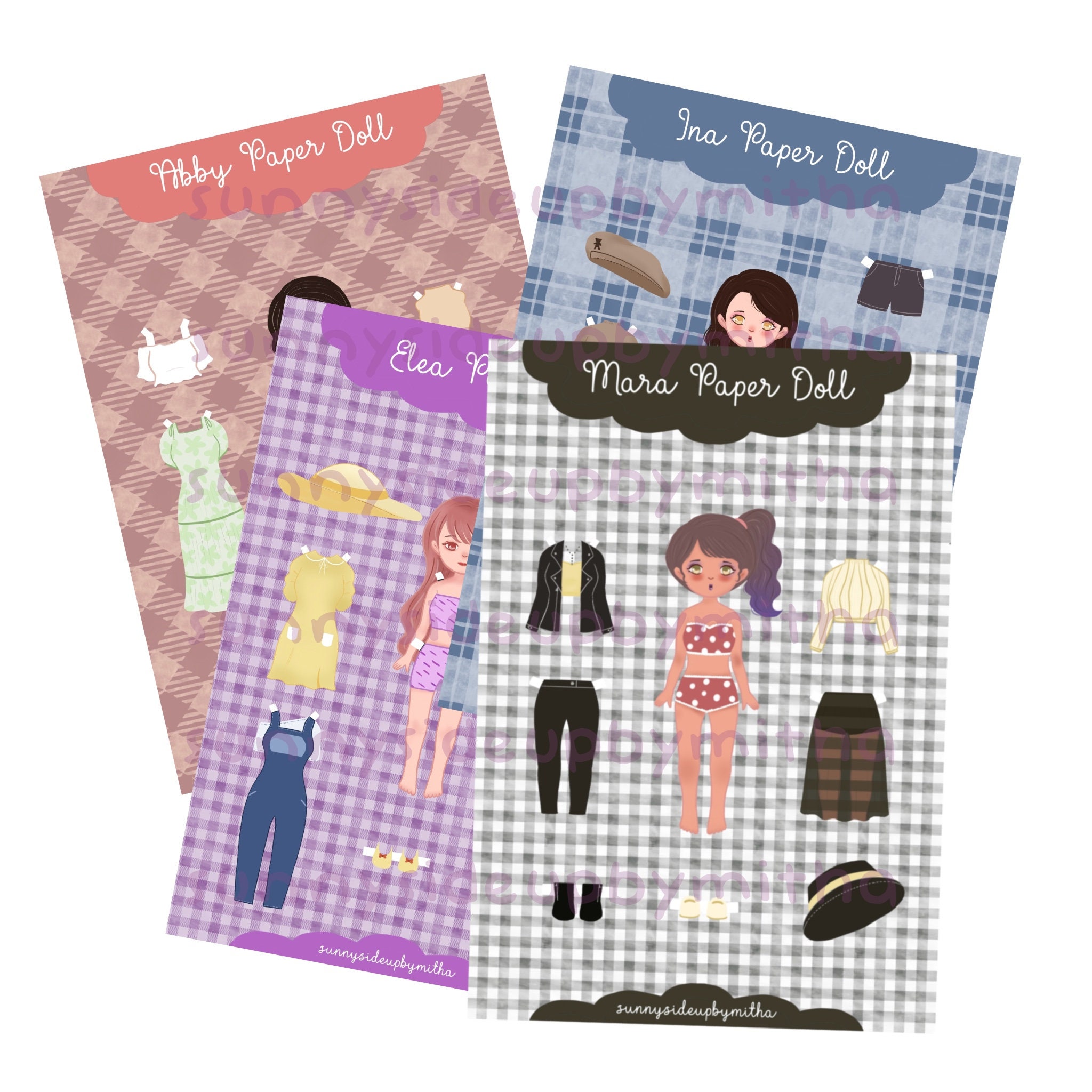 Printable Cute Paper Doll Kawaii Korean Paper Doll Pretty Dress up ...