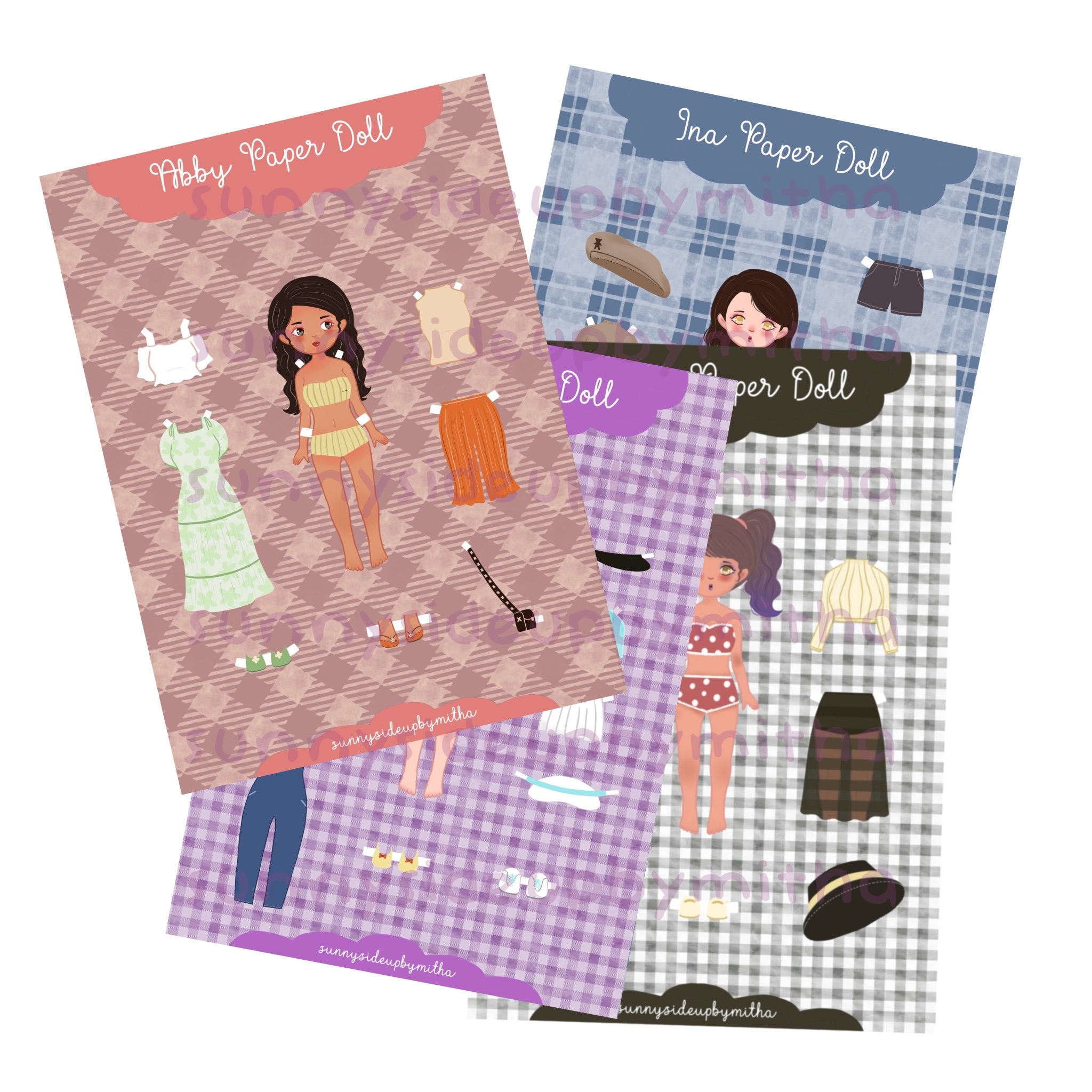 Printable Cute Paper Doll Kawaii Korean Paper Doll Pretty Dress up ...