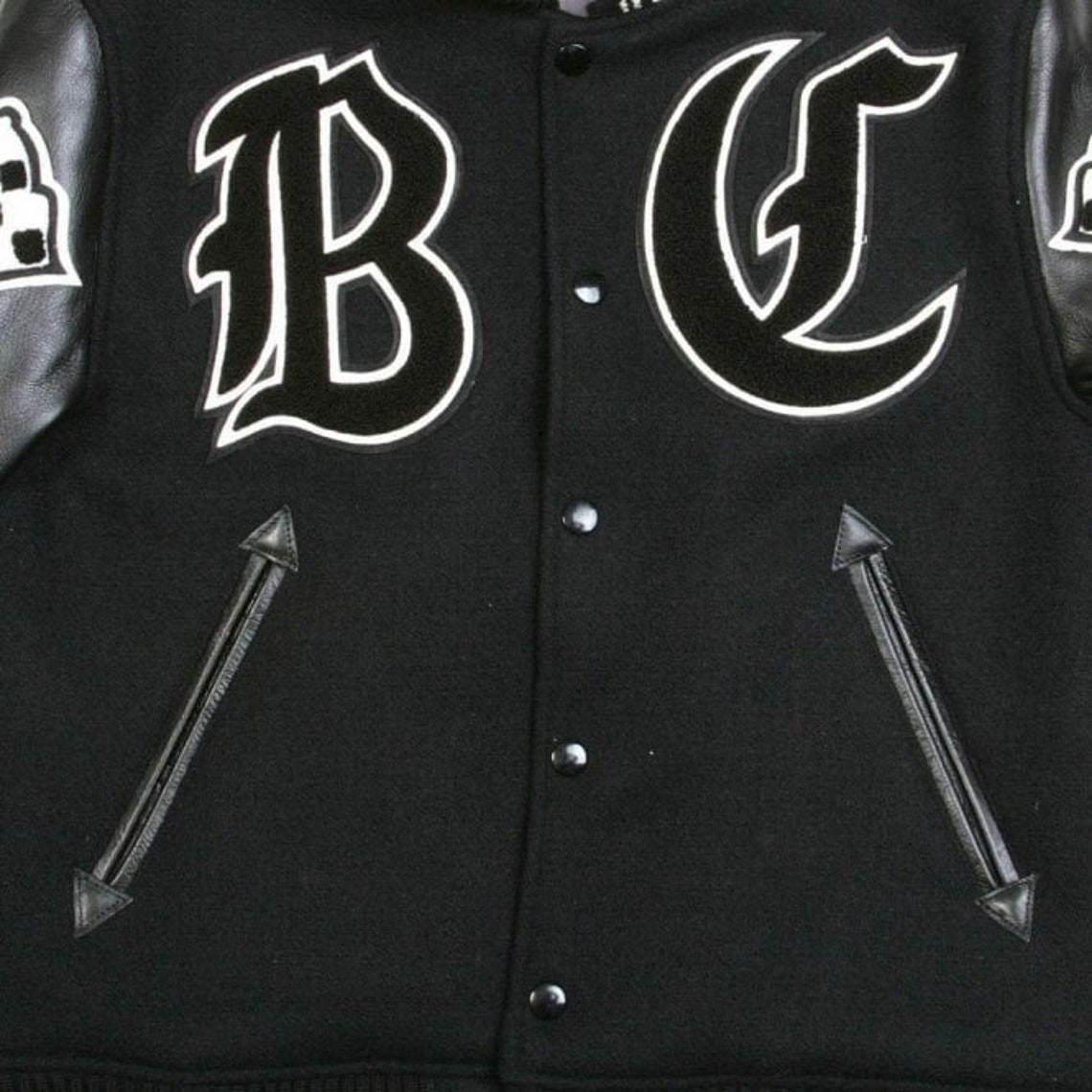 Letterman Regular Fit Black Body Black Raglan Sleeve Crank Buster Jacket - Etsy