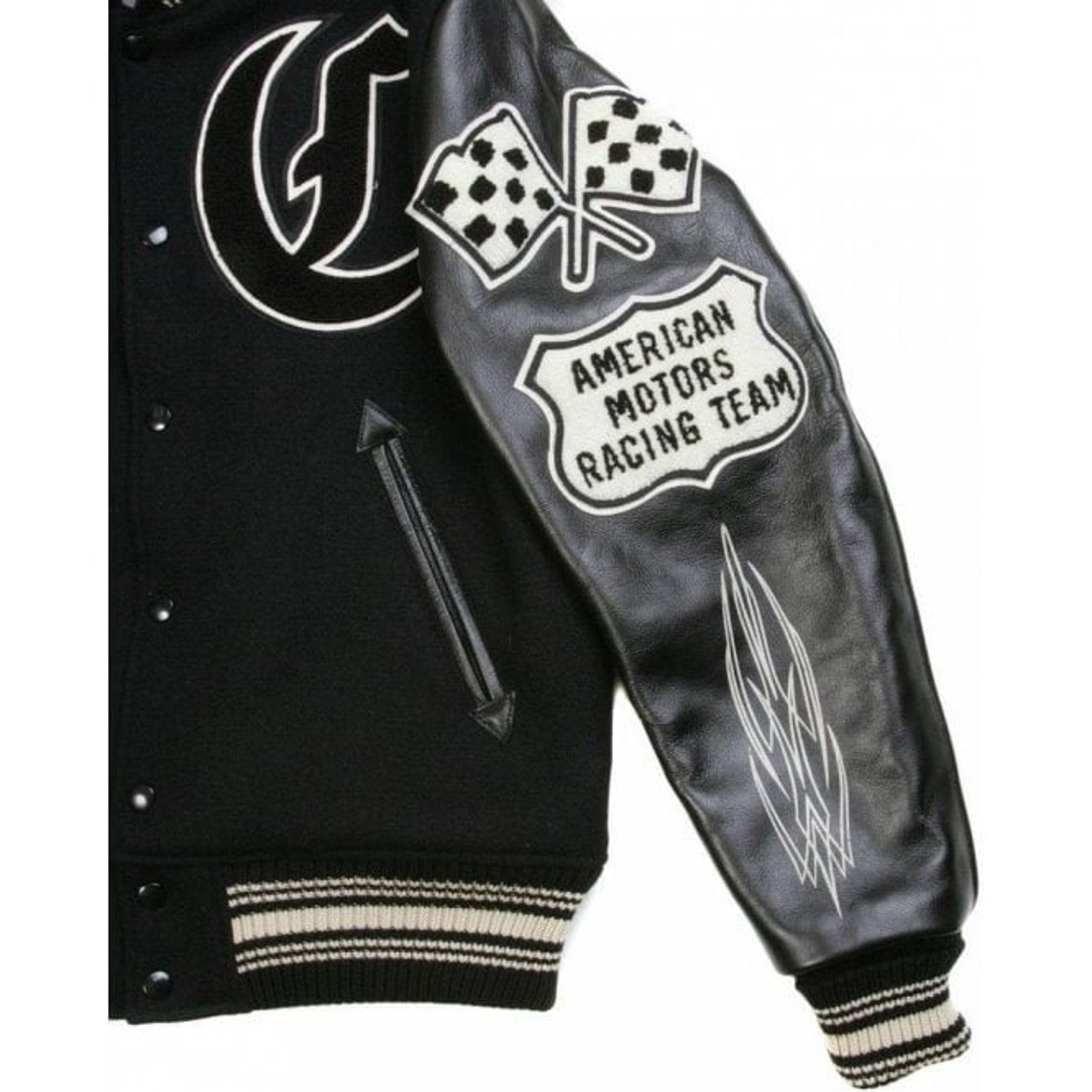 Letterman Regular Fit Black Body Black Raglan Sleeve Crank Buster ...