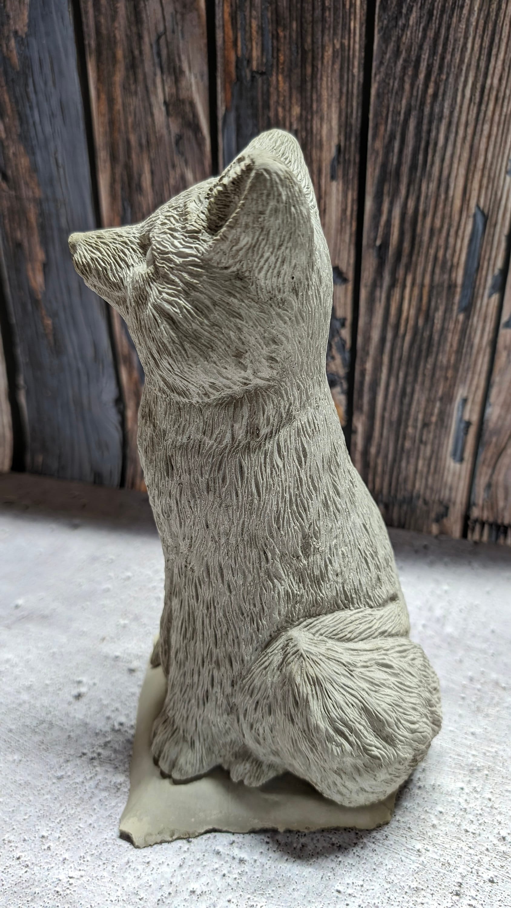 Handcrafted Concrete Garden Fox Statue - Etsy