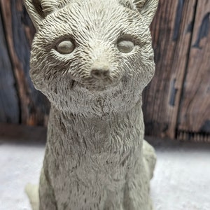 Handcrafted Concrete Garden Fox Statue - Etsy