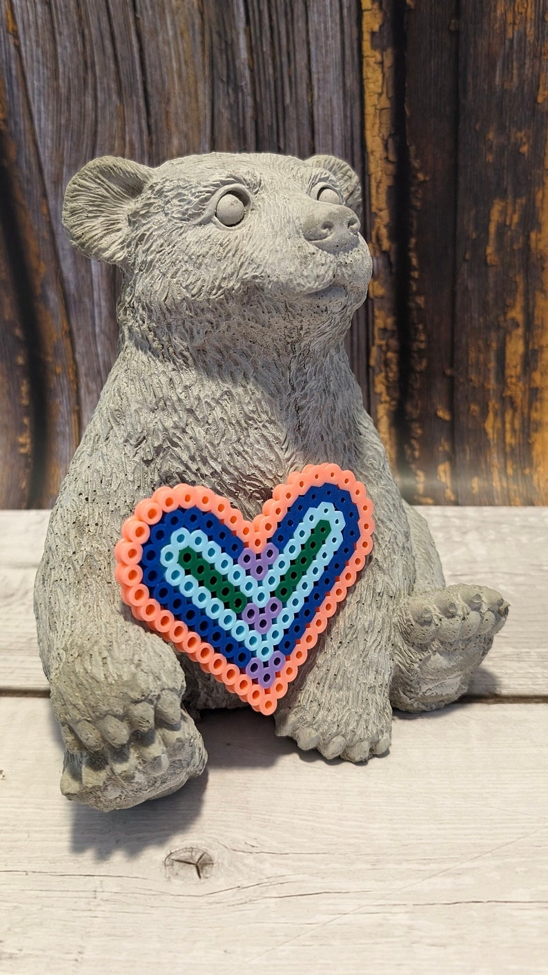 Handcrafted Concrete Baby Bear Statue - Etsy