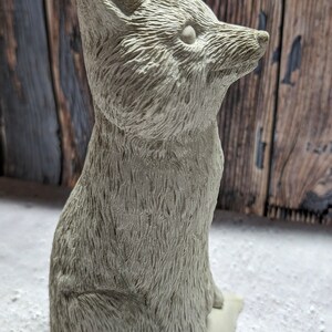 Handcrafted Concrete Garden Fox Statue - Etsy