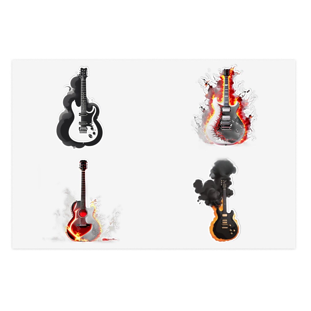 Guitar Stickers Smokey Design Guitar Player Accessory for Guitar Case ...