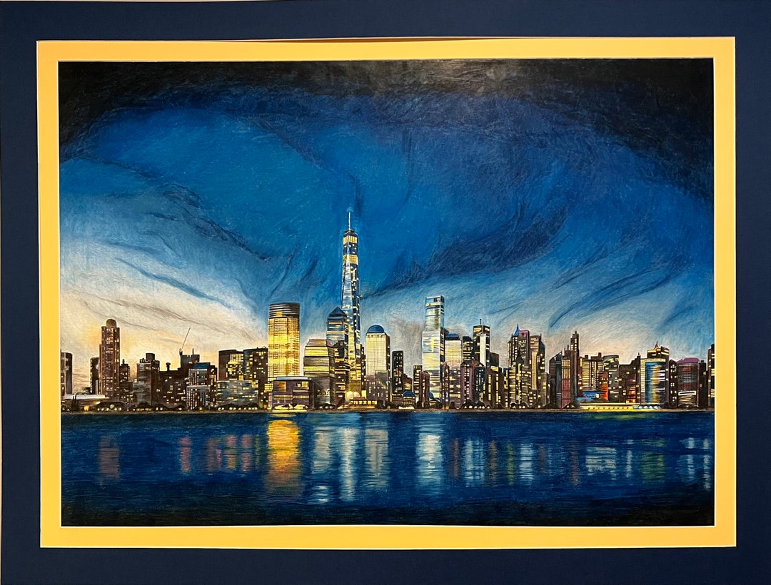 Hyper-realistic Drawing of New York City - Etsy