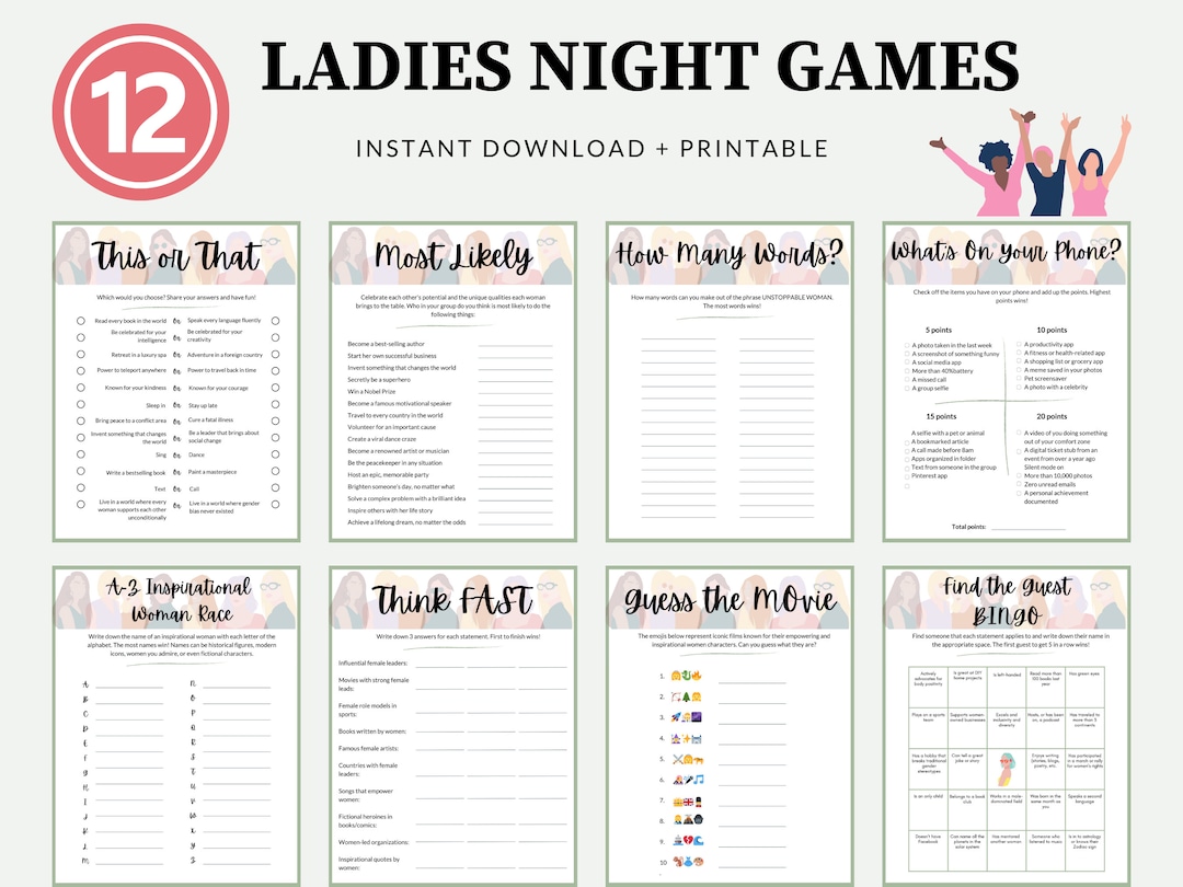 12 Ladies Night Party Games | Galantines Games | Icebreaker Games ...