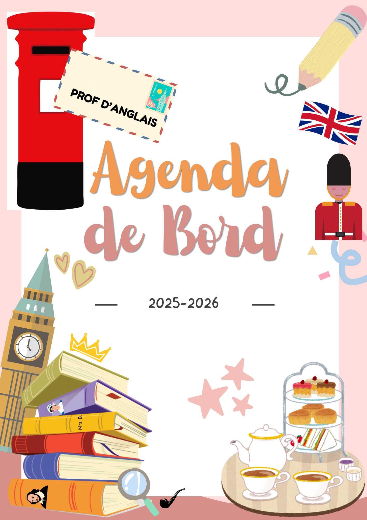 Agenda Numérique Pour Professeurs D'anglais 2025–2026. Planner Complet ...