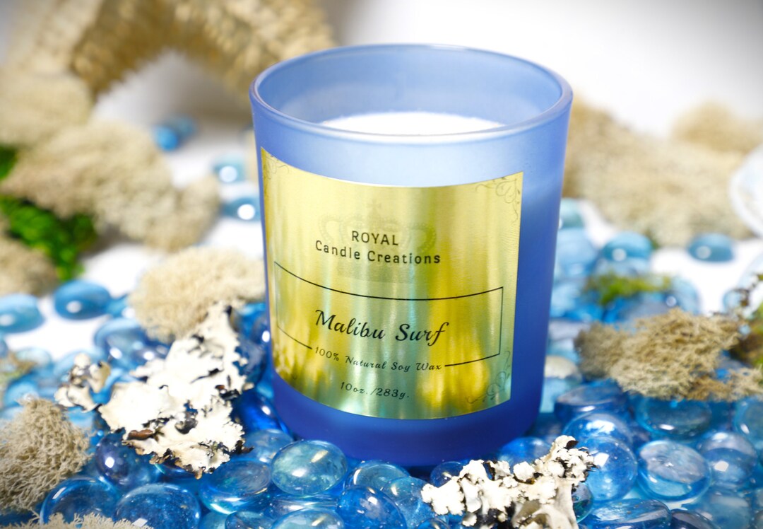 Malibu Surf Natural Soy Handmade Candle - Cozy Meditation Fitness Art ...