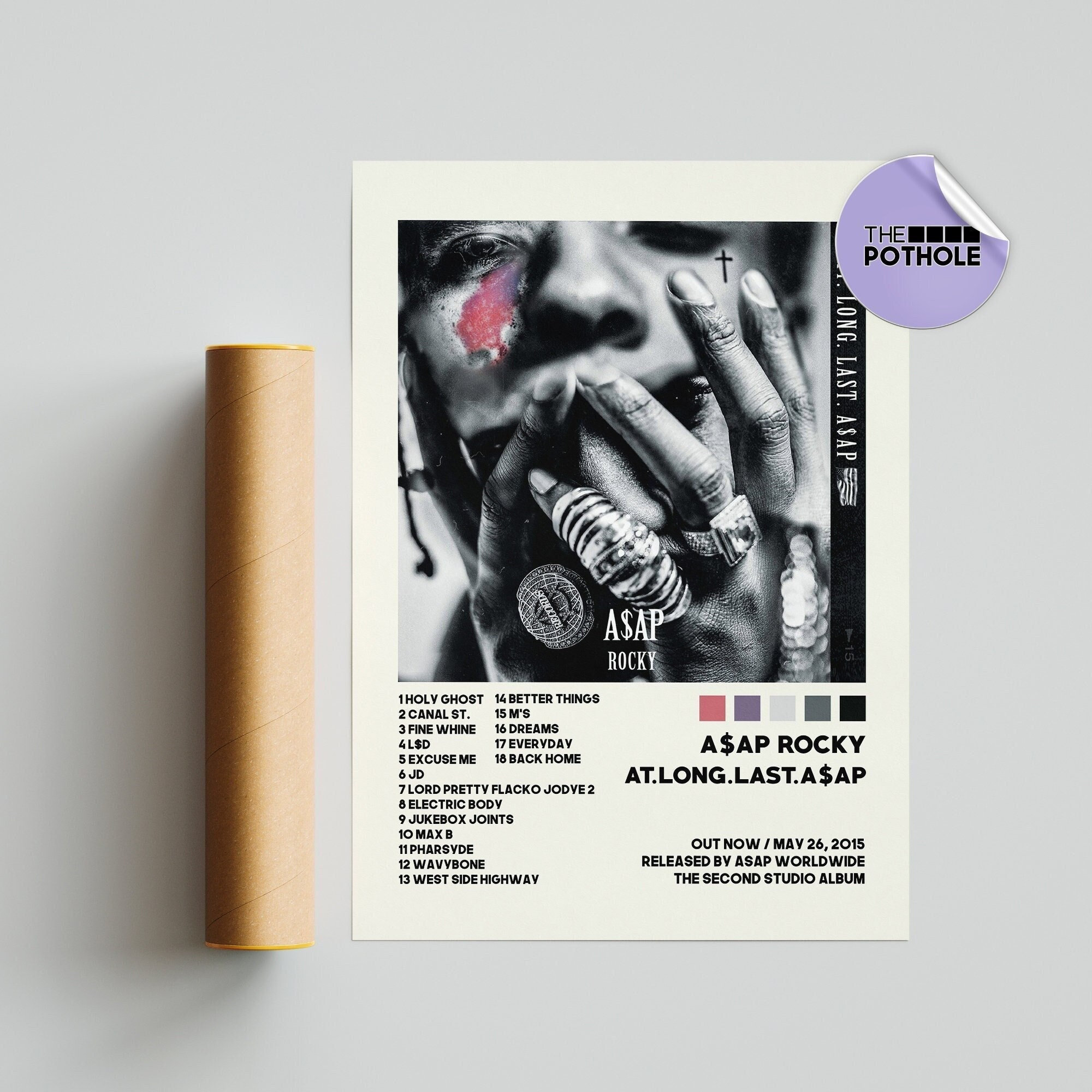 ASAP Rocky Poster / At.long.last.asap / Album Cover Poster Poster Print ...