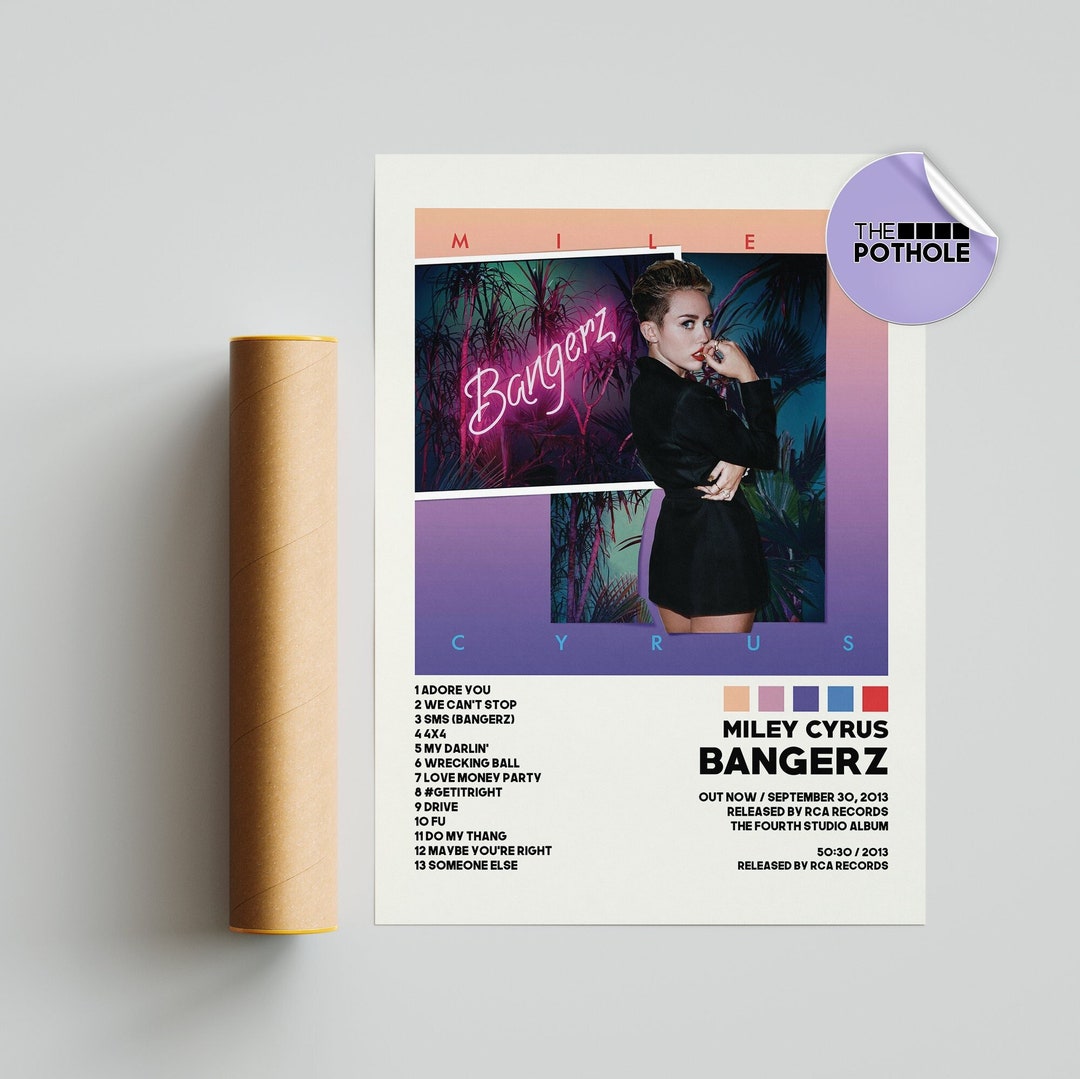 Miley Cyrus Posters / Bangerz Poster, Album Cover Poster, Print Wall ...
