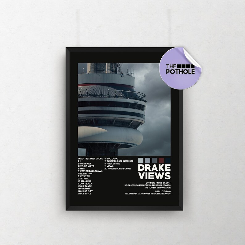 Drake Posters / Views Poster, Album Cover Poster Poster Print Wall Art ...