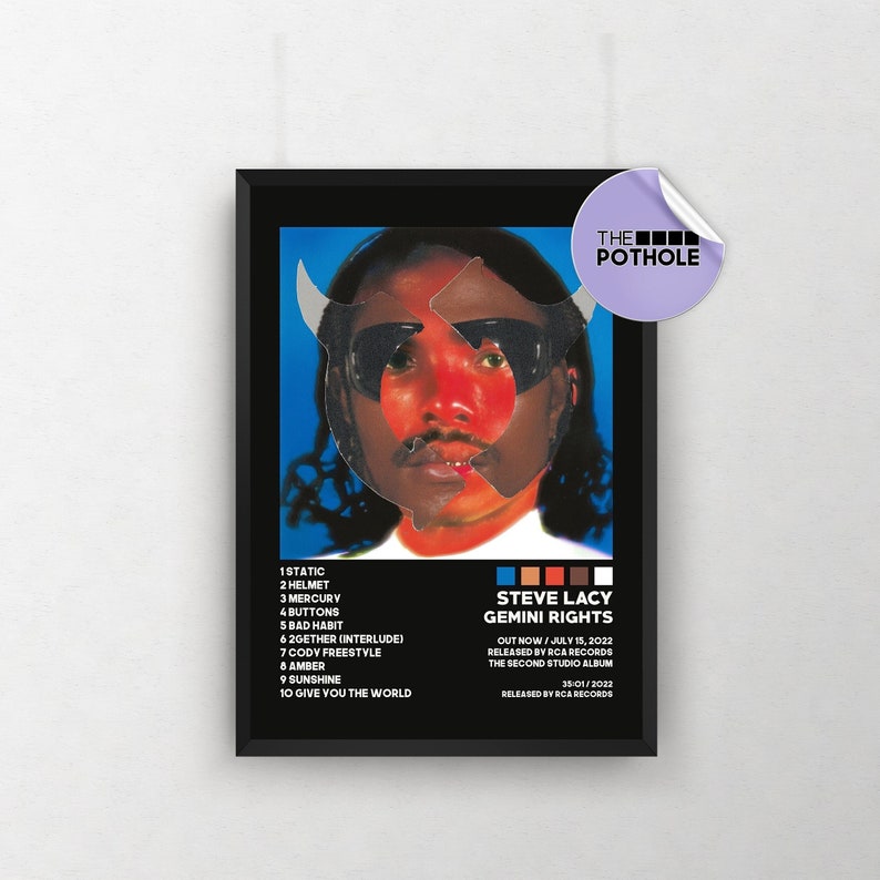 Steve Lacy Posters / Gemini Rights Poster, Tracklist Album Cover Poster ...