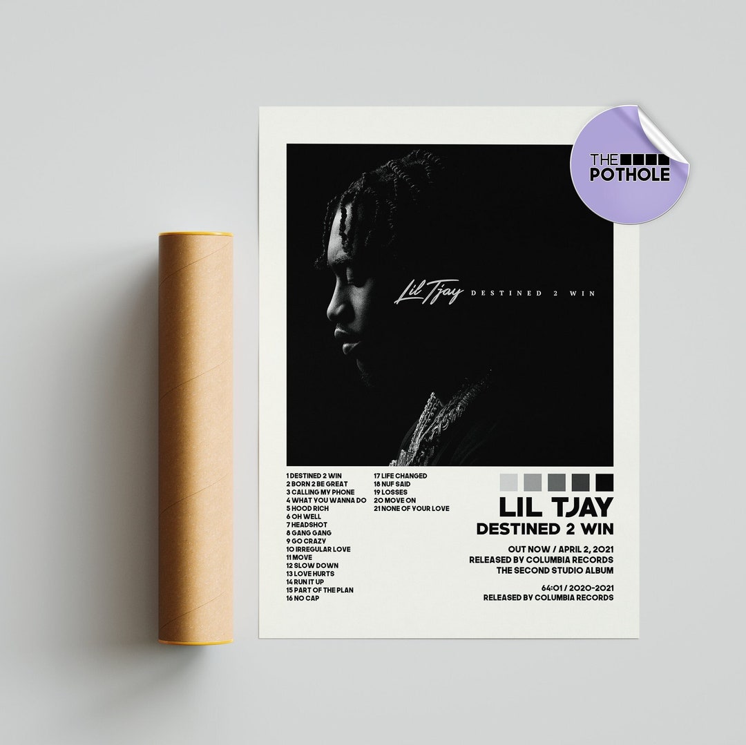 Lil Tjay Posters / Destined 2 Win Poster, Tracklist Poster, Album Cover ...