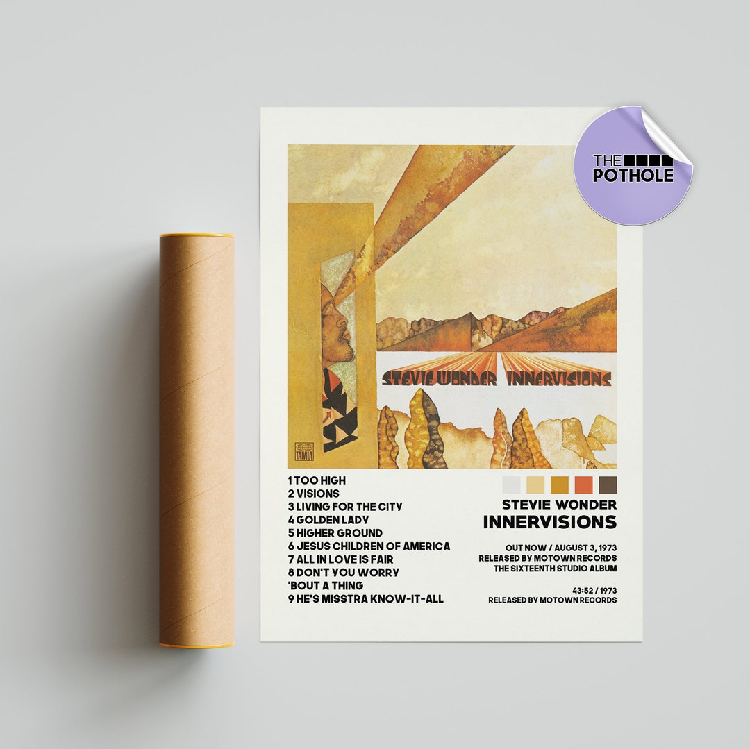 Stevie Wonder Posters, Innervisions Poster, Album Cover Poster, Poster ...