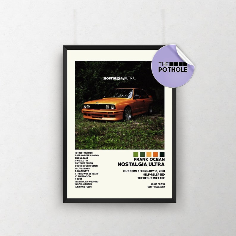 Frank Ocean Posters / Nostalgia Ultra Poster / Nostalgia Ultra ...
