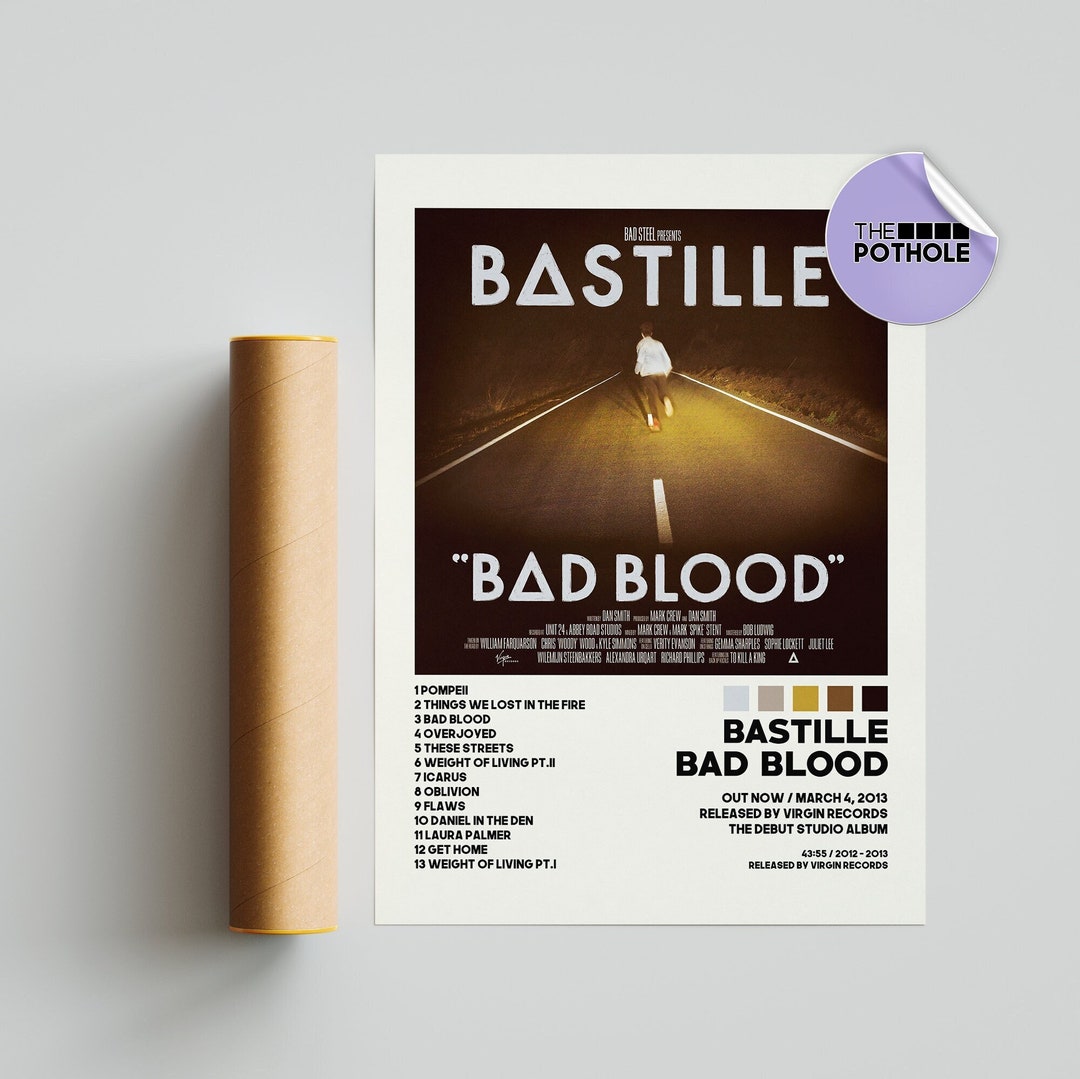 Bastille Posters, Bad Blood Poster, Bastille, Bad Blood, Album Cover ...