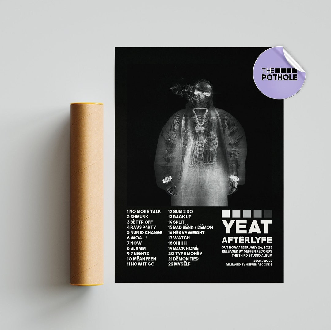Yeat Posters / Afterlyfe Poster, Album Cover Poster, Poster Print Wall Art, Music Band Poster ...