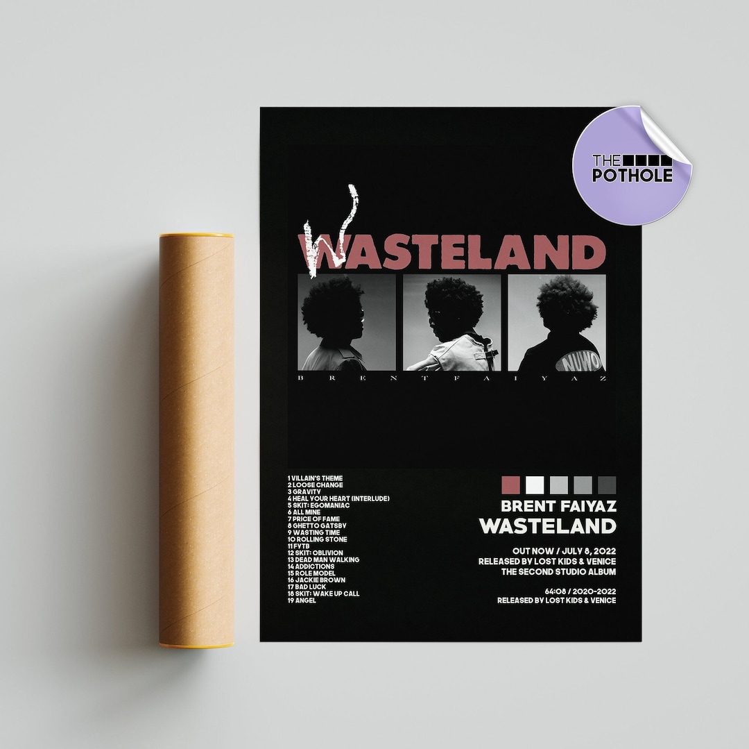 Brent Faiyaz Posters / Wasteland Poster, Tracklist Album Cover Poster ...