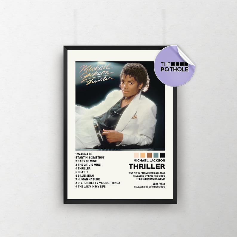 Michael Jackson Posters, Thriller Poster, Album Cover Poster,poster ...